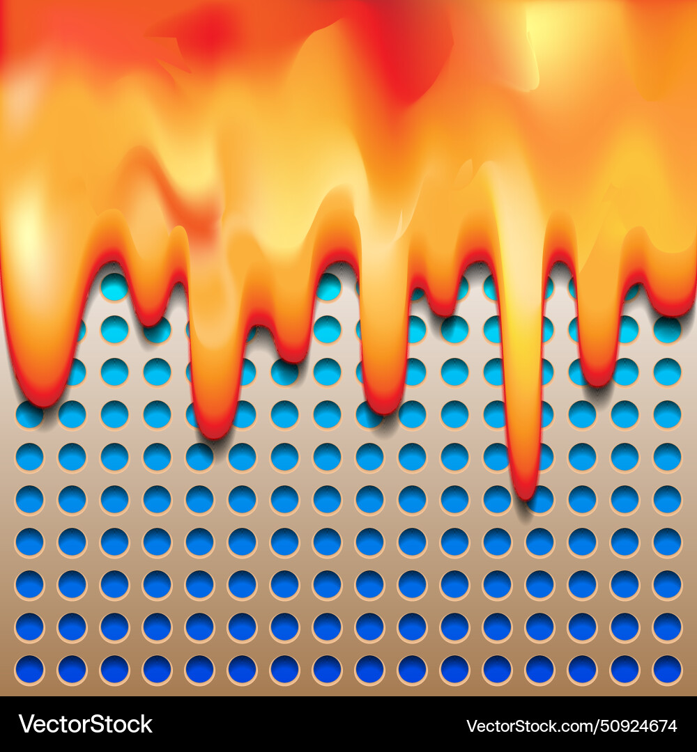 Perforated metal sheet filled with paint Vector Image
