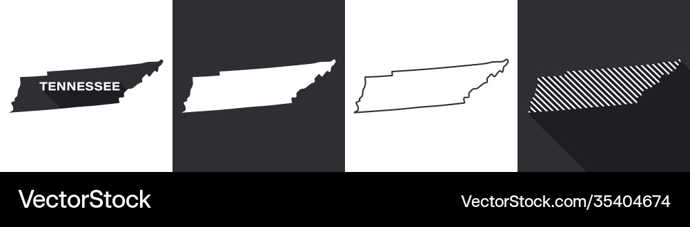 Tennessee State Map Royalty Free Vector Image - VectorStock