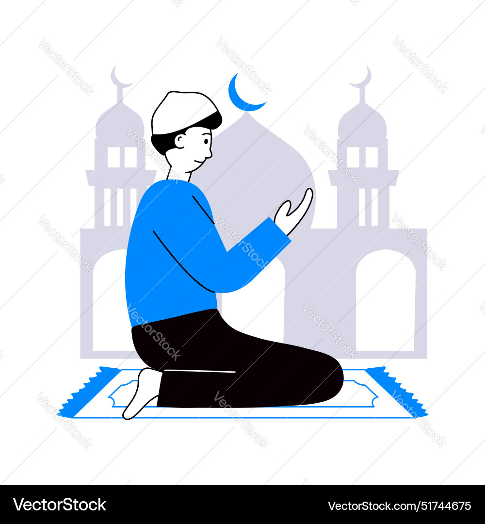Eid prayer Royalty Free Vector Image - VectorStock