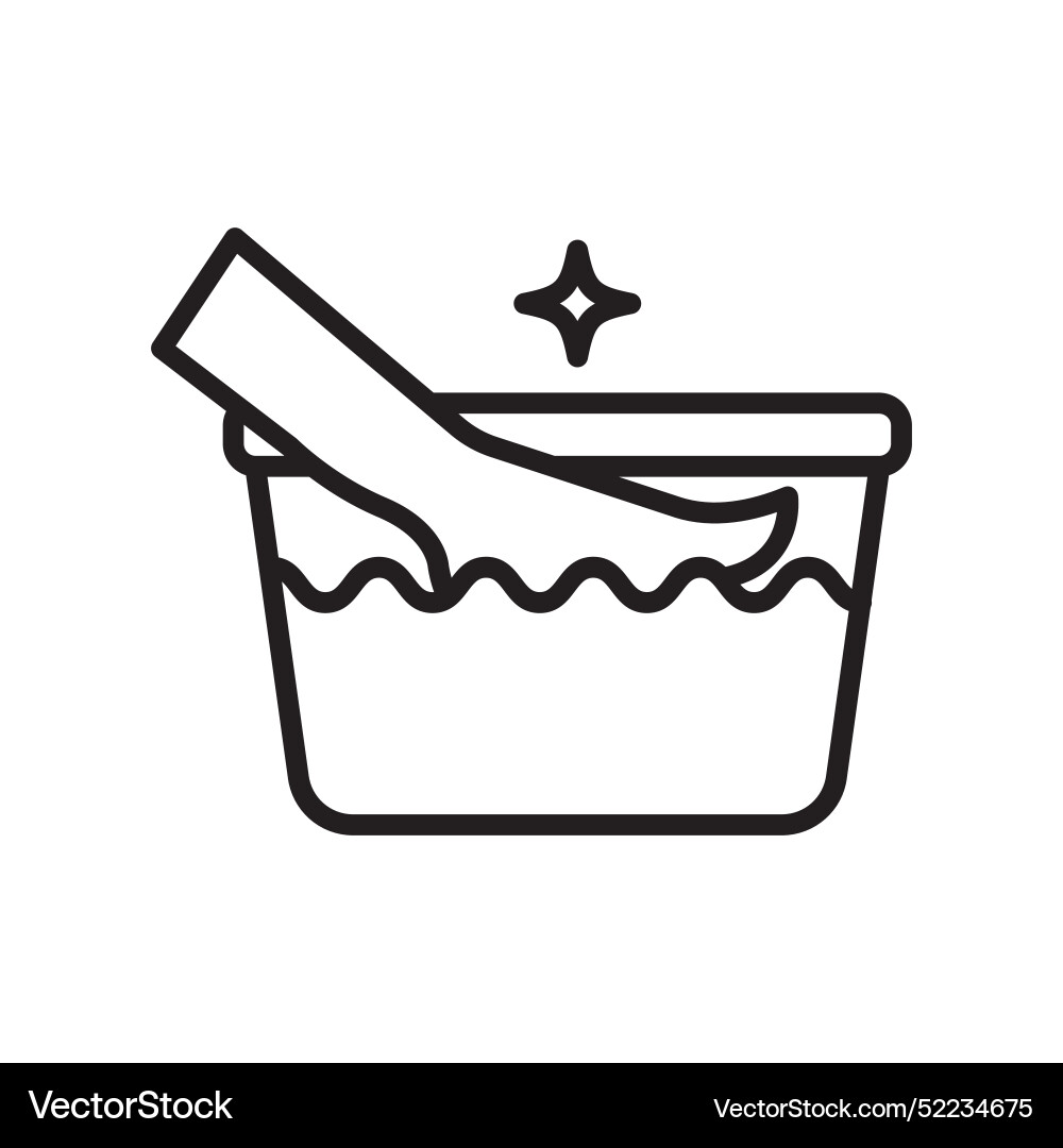 Foot soak icon black line art logo Royalty Free Vector Image