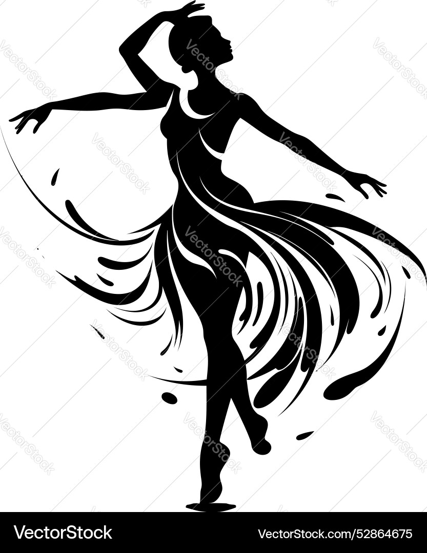 Melodic movements dance soul symbol blissful Vector Image