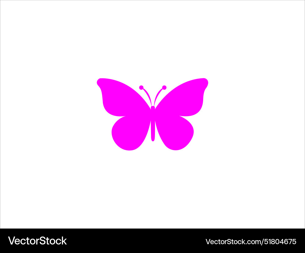 Simple butterfly logo design Royalty Free Vector Image