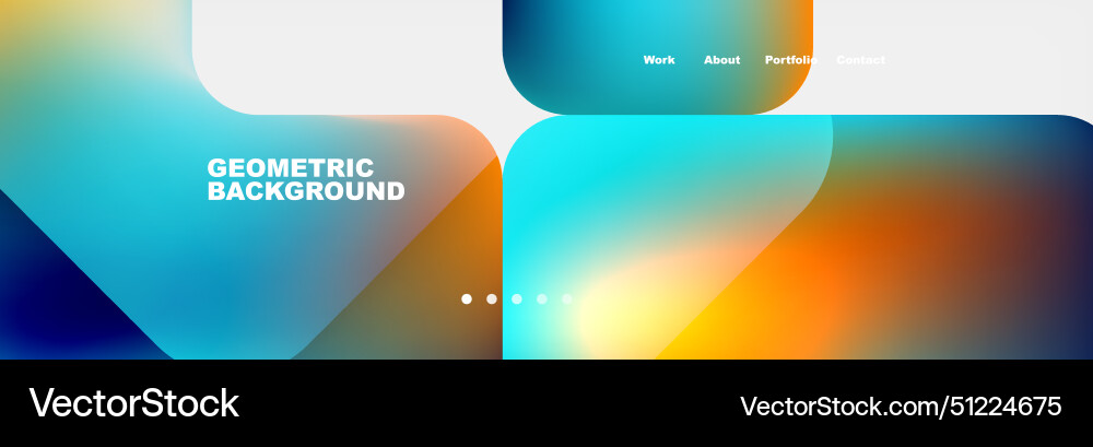 Square internet web page design template Vector Image