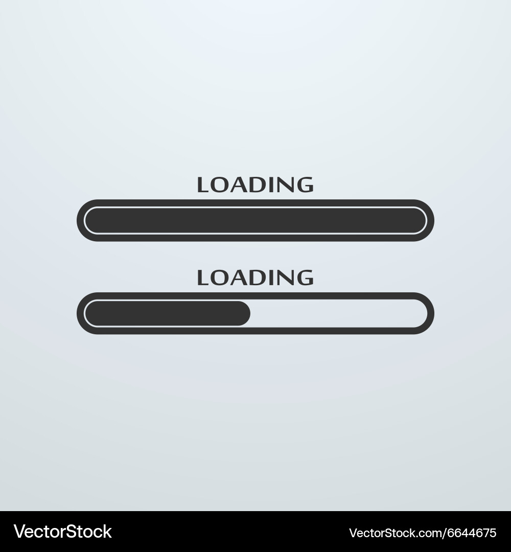 Status Bar Icon laden Lizenzfreies Vektorbild