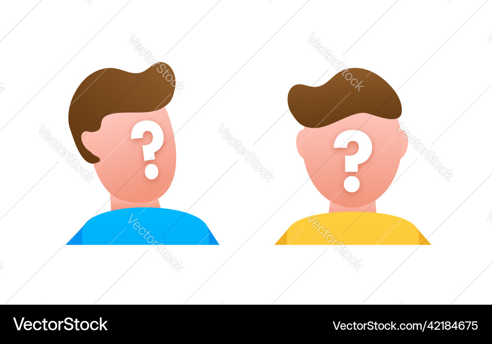 Unknown missing person mysterious strange man Vector Image