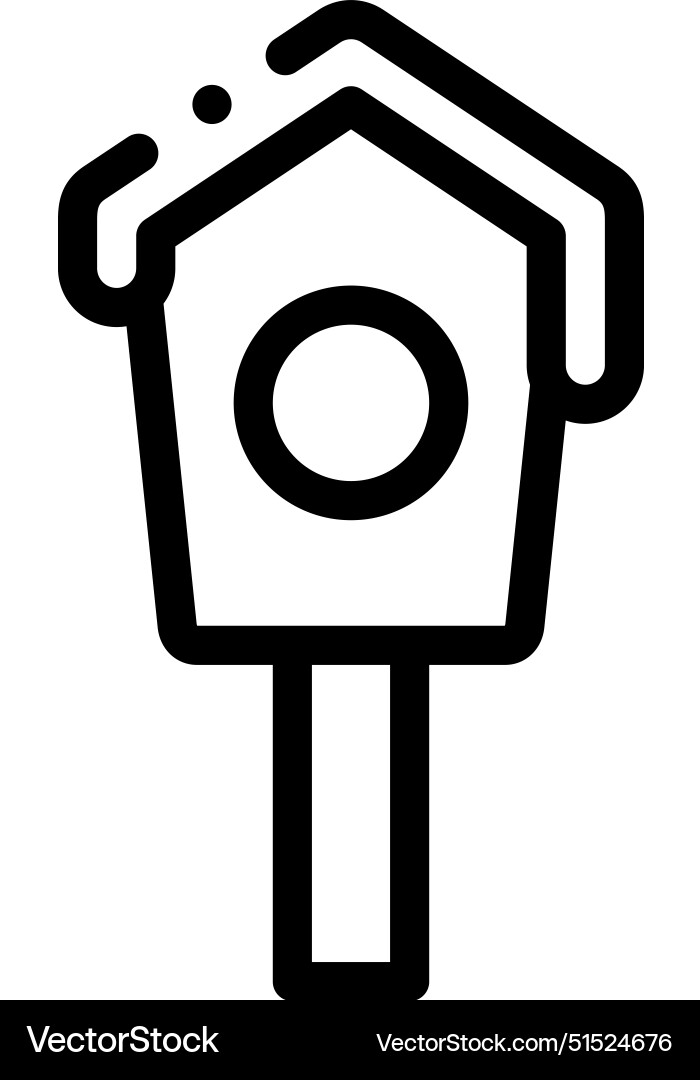 Bird house icon thin linear style design isolated Vector Image