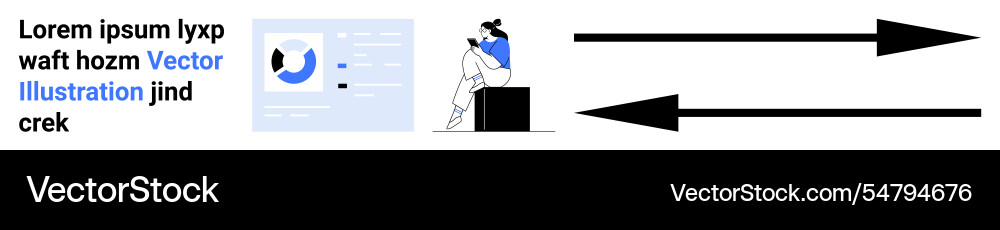 Digital transformation and data analysis Vector Image