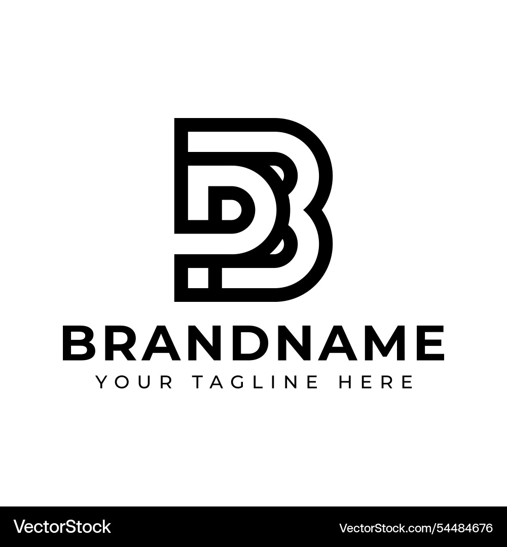 Letters bp monogram logo suitable for any Vector Image