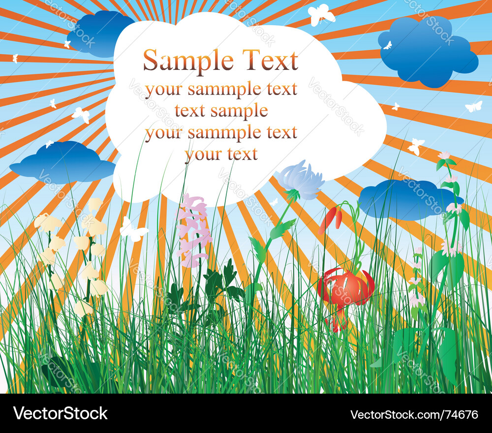 Meadow Royalty Free Vector Image - VectorStock