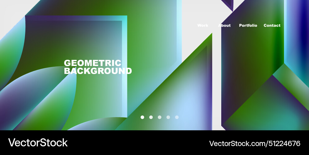 Minimal geometric web site page template design Vector Image