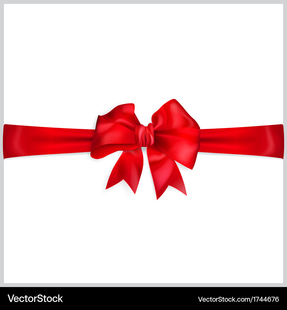 Red bow Royalty Free Vector Image - VectorStock
