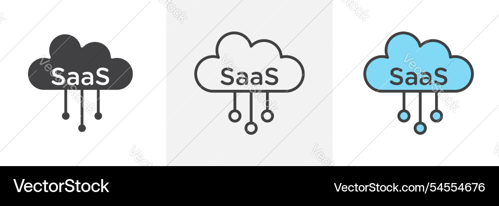 Saas icon Royalty Free Vector Image - VectorStock