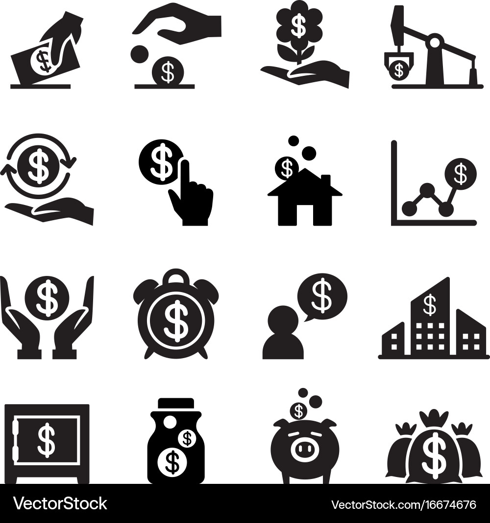 Saving money icon Royalty Free Vector Image - VectorStock