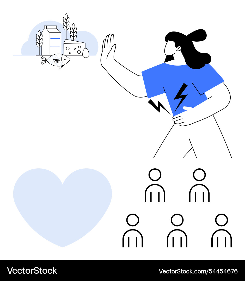 Understanding nutrition and health - avoiding Vector Image