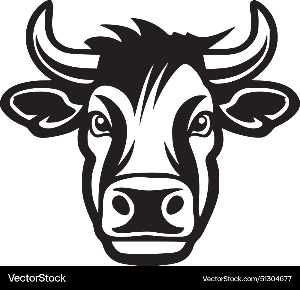 Cow - minimalist and simple silhouette Royalty Free Vector