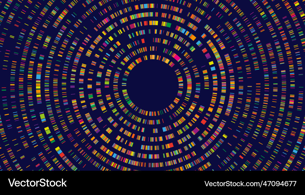 Dna test infographic genome sequence map radial Vector Image
