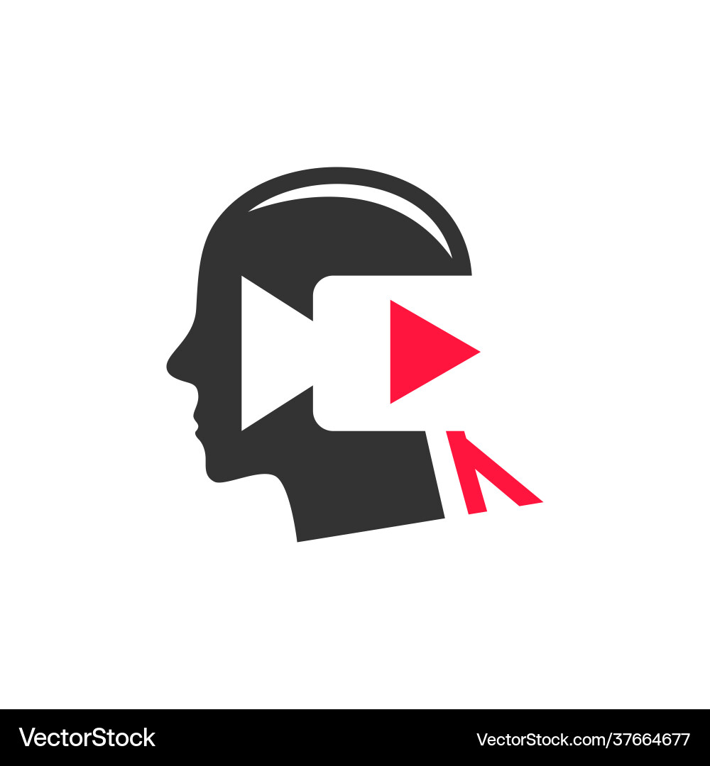 Entertainment video footage logo Royalty Free Vector Image