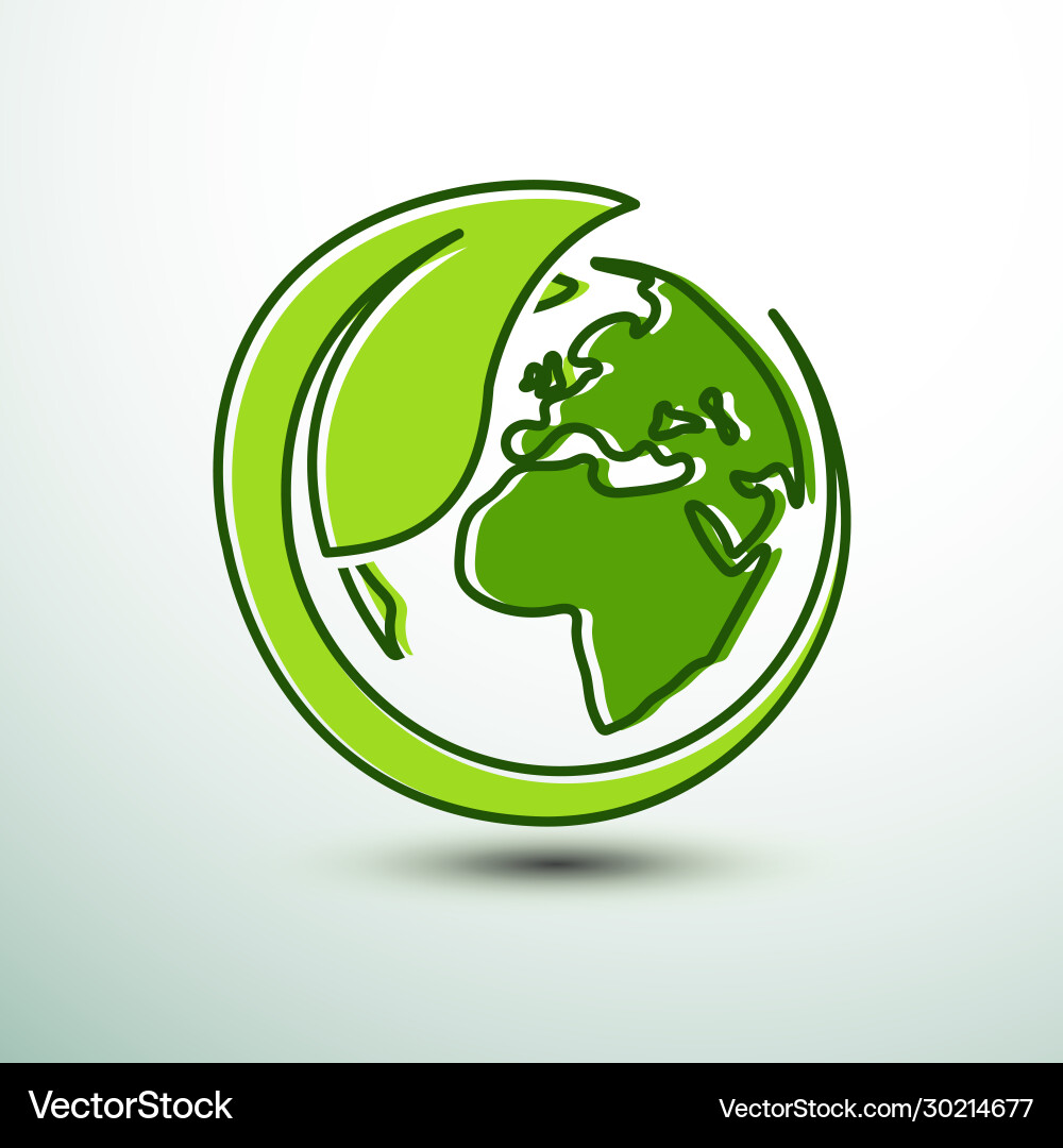 Green earth Royalty Free Vector Image - VectorStock