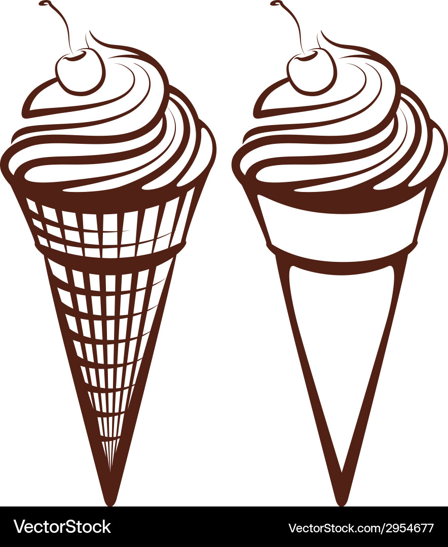 Ice Cream Cone Royalty Free Vector Image - VectorStock