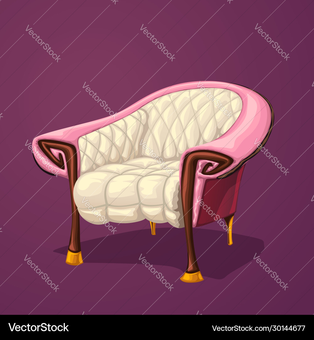 Pink old chair Royalty Free Vector Image - VectorStock