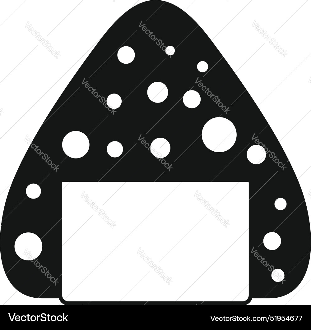 Simple onigiri icon representing japanese cuisine Vector Image