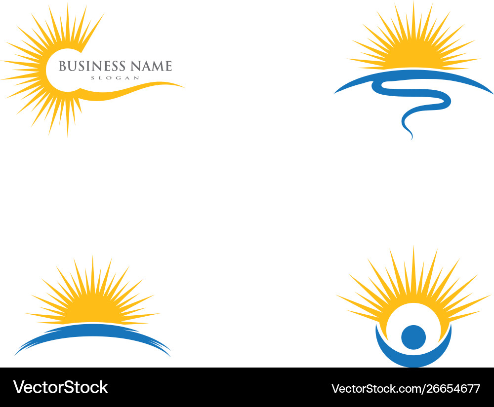 Sun logo Royalty Free Vector Image - VectorStock