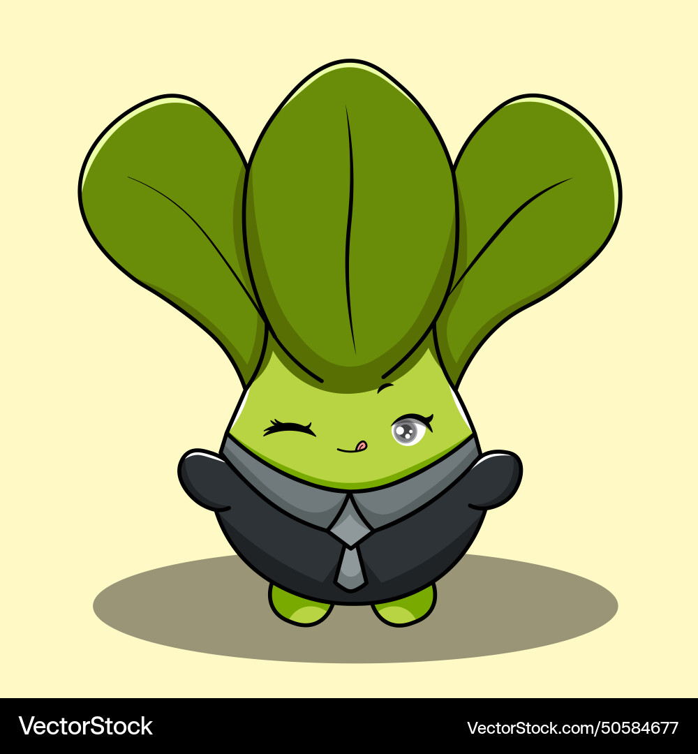 Vegetables wear suits to work Royalty Free Vector Image