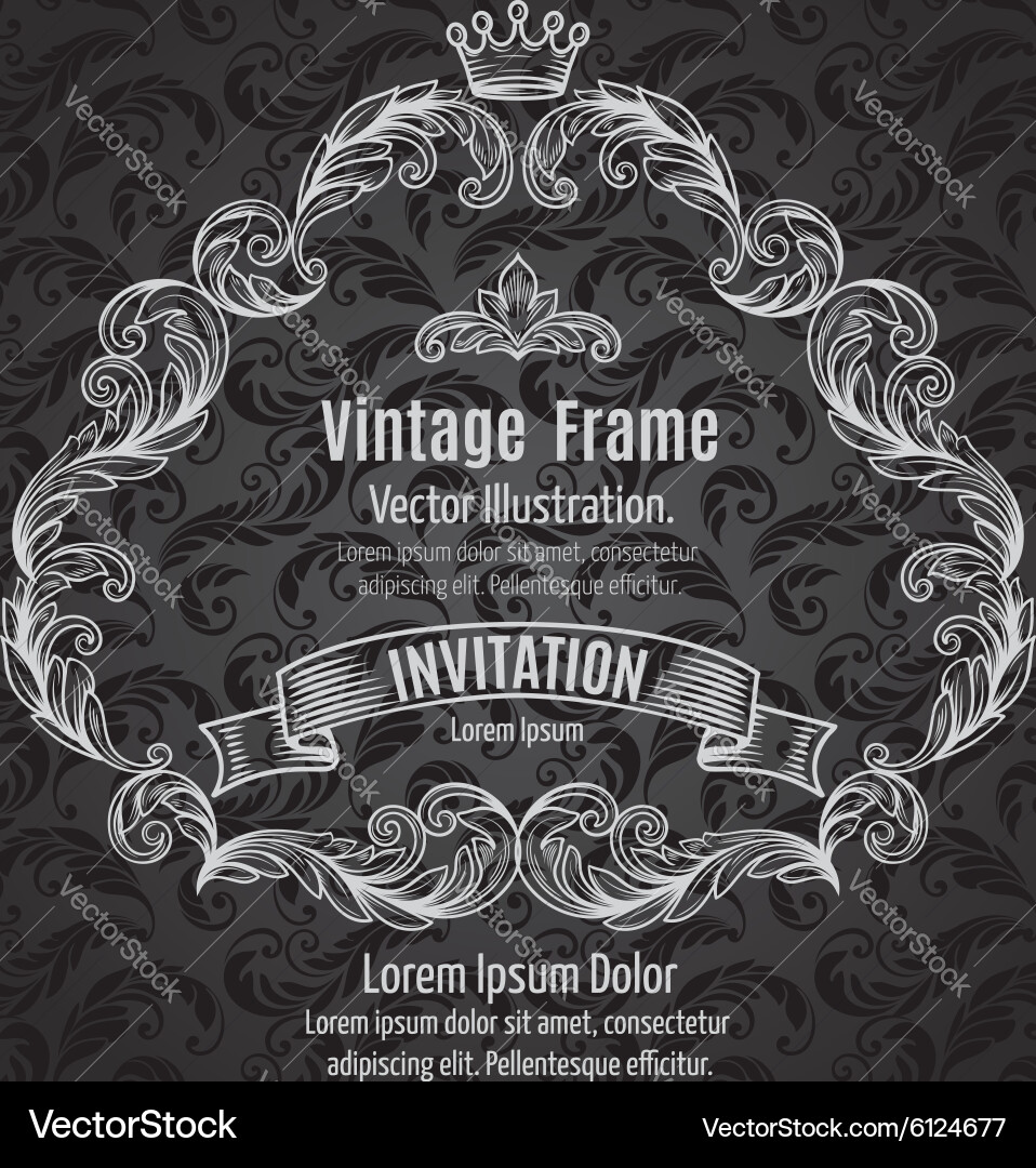 Vintage frame Royalty Free Vector Image - VectorStock