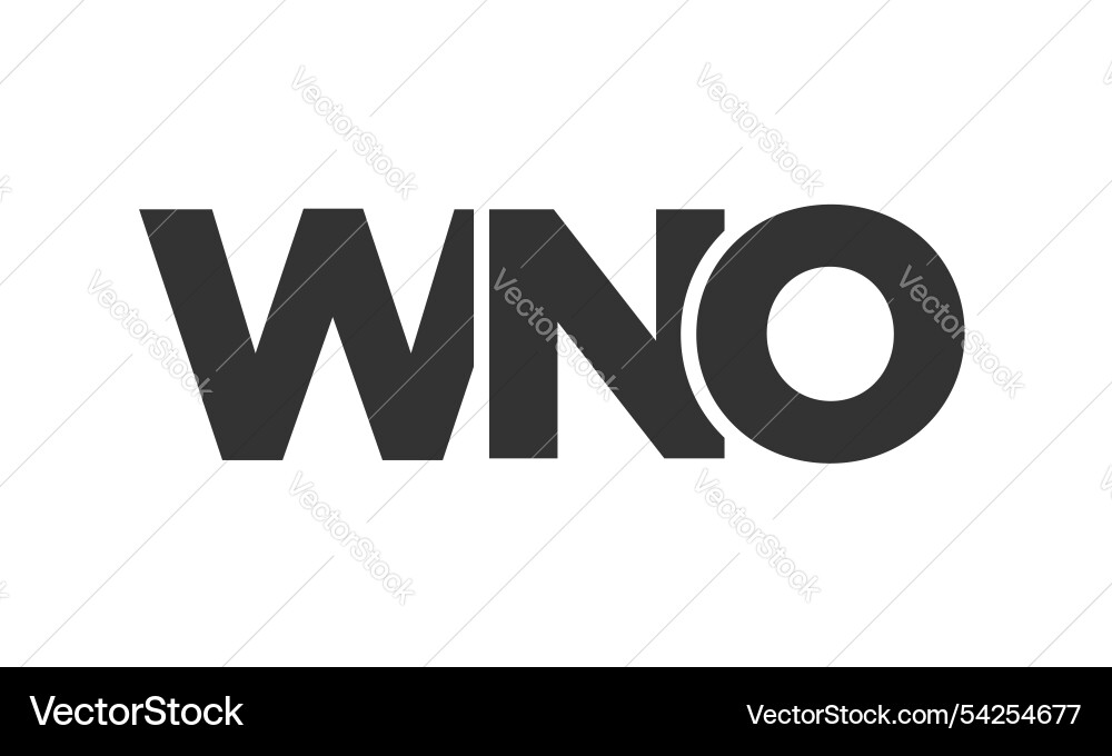Wno logo design template with strong and modern Vector Image