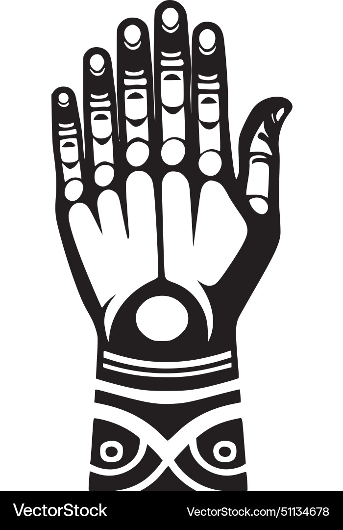 Arm - black and white Royalty Free Vector Image
