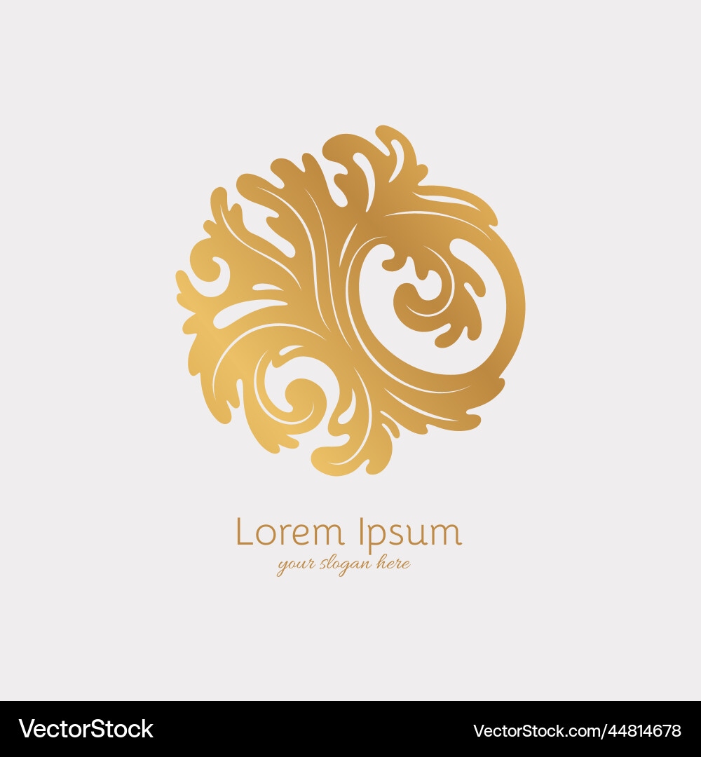 Circle luxury logo Royalty Free Vector Image - VectorStock