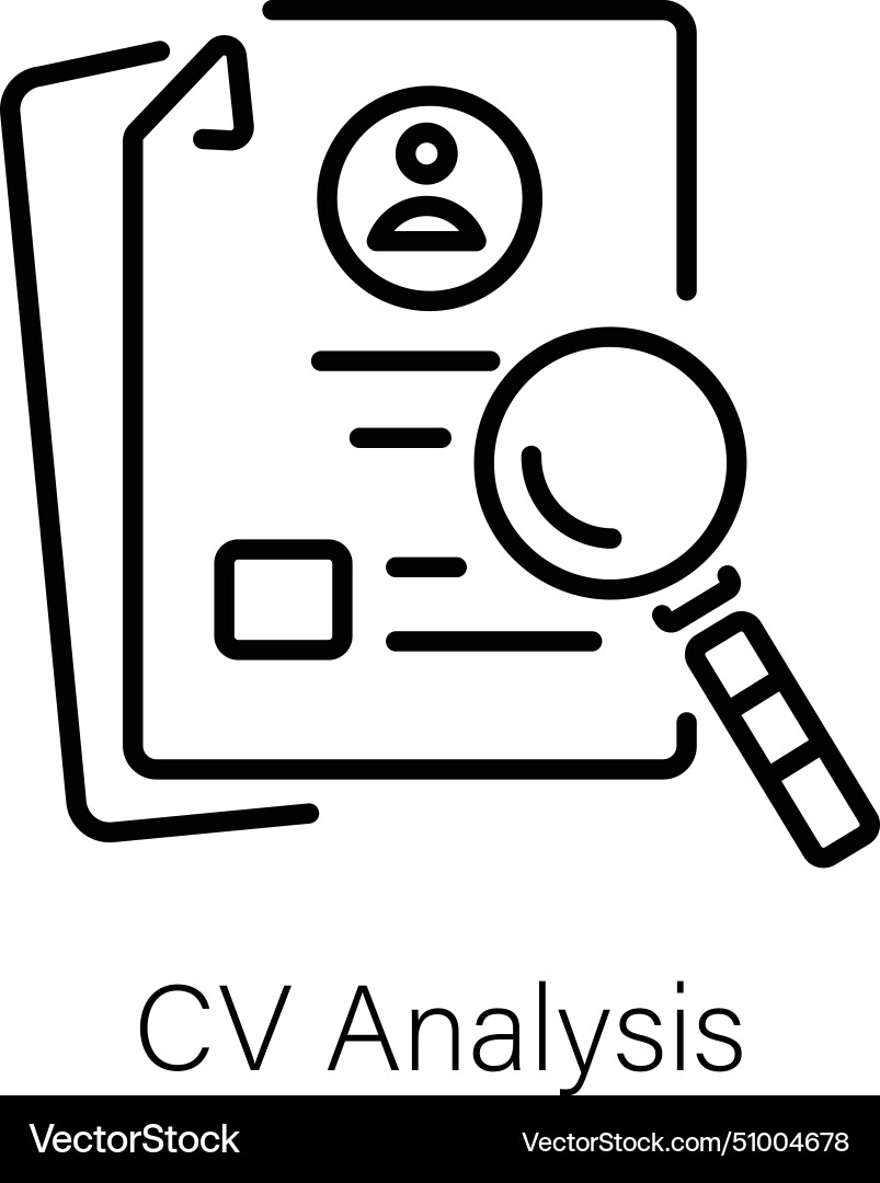 Cv analysis Royalty Free Vector Image - VectorStock