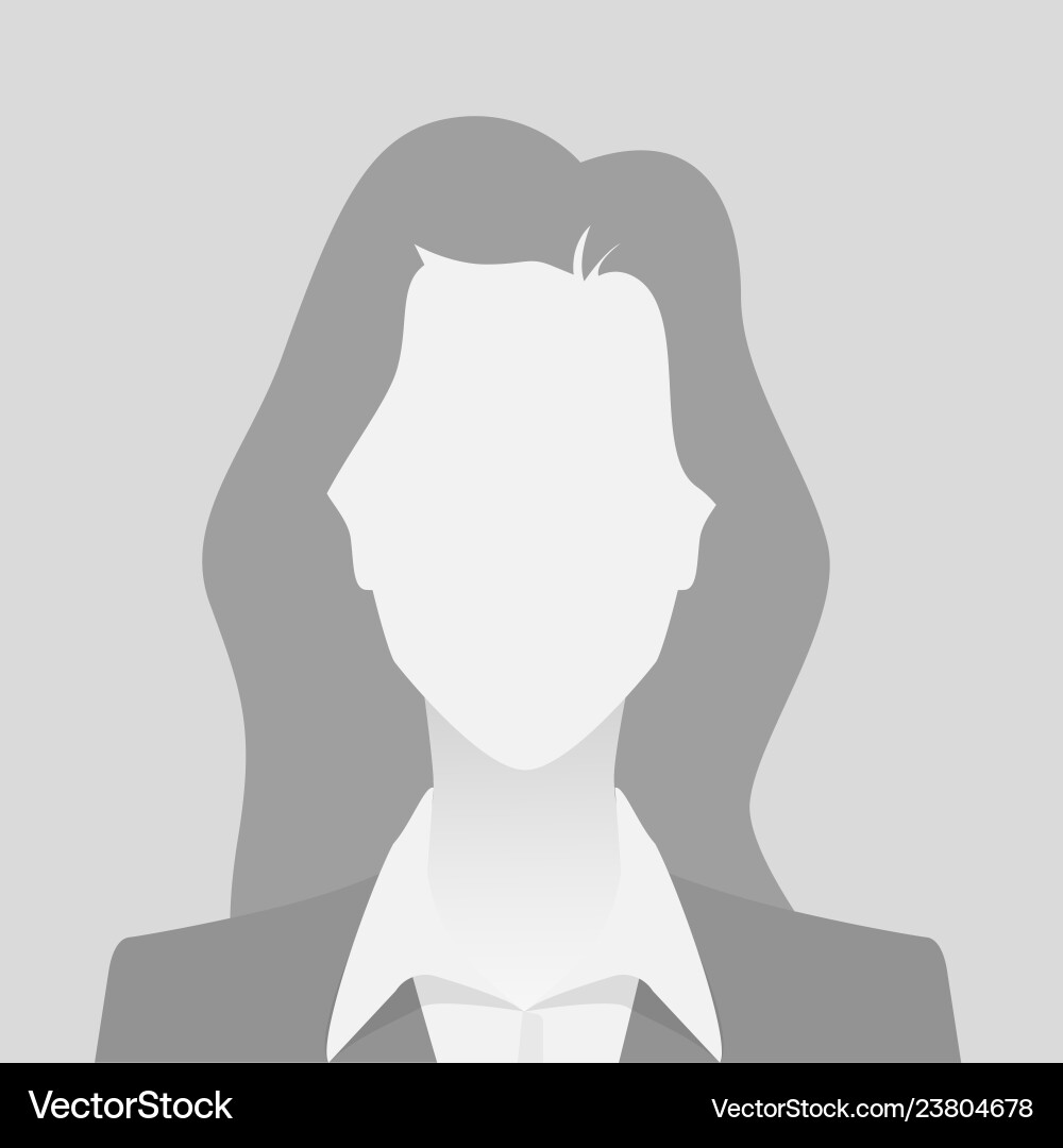 Gray Female Head Placeholder Royalty Free Vector Image