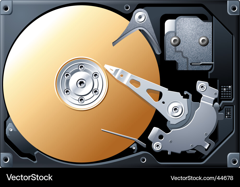 Hard disk drive Royalty Free Vector Image - VectorStock