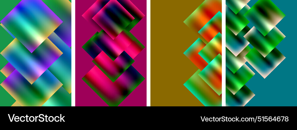 Metallic glossy square concept posters Royalty Free Vector