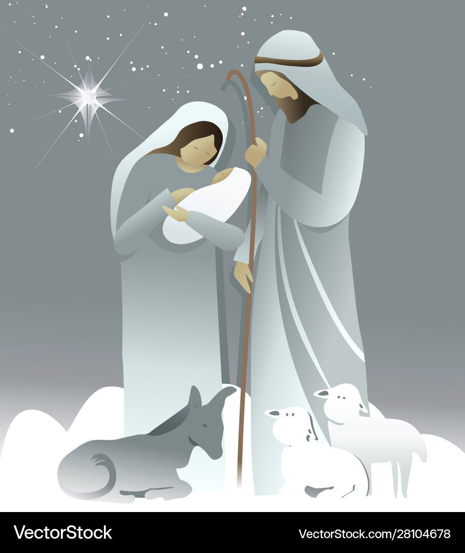 Holy Family Christmas Clip Art Nativity Scene Nativity Scene With