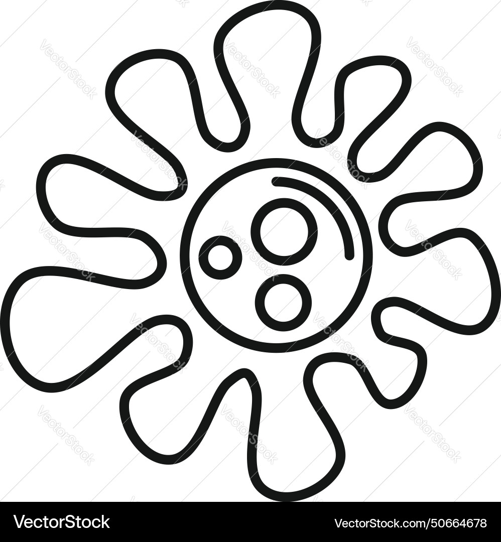 New lab bacteria icon outline biology Royalty Free Vector