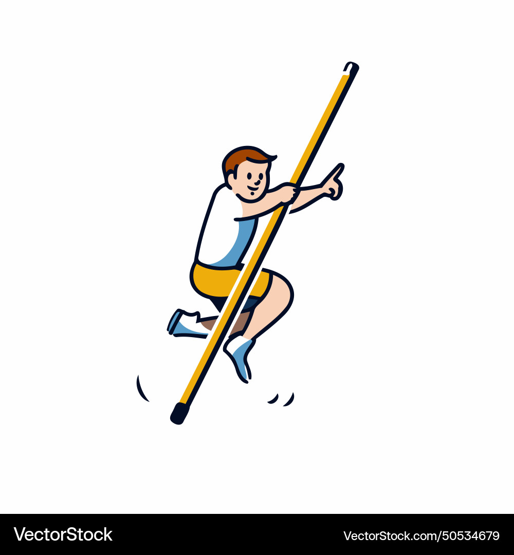 Athlete man running on a track and field Vector Image