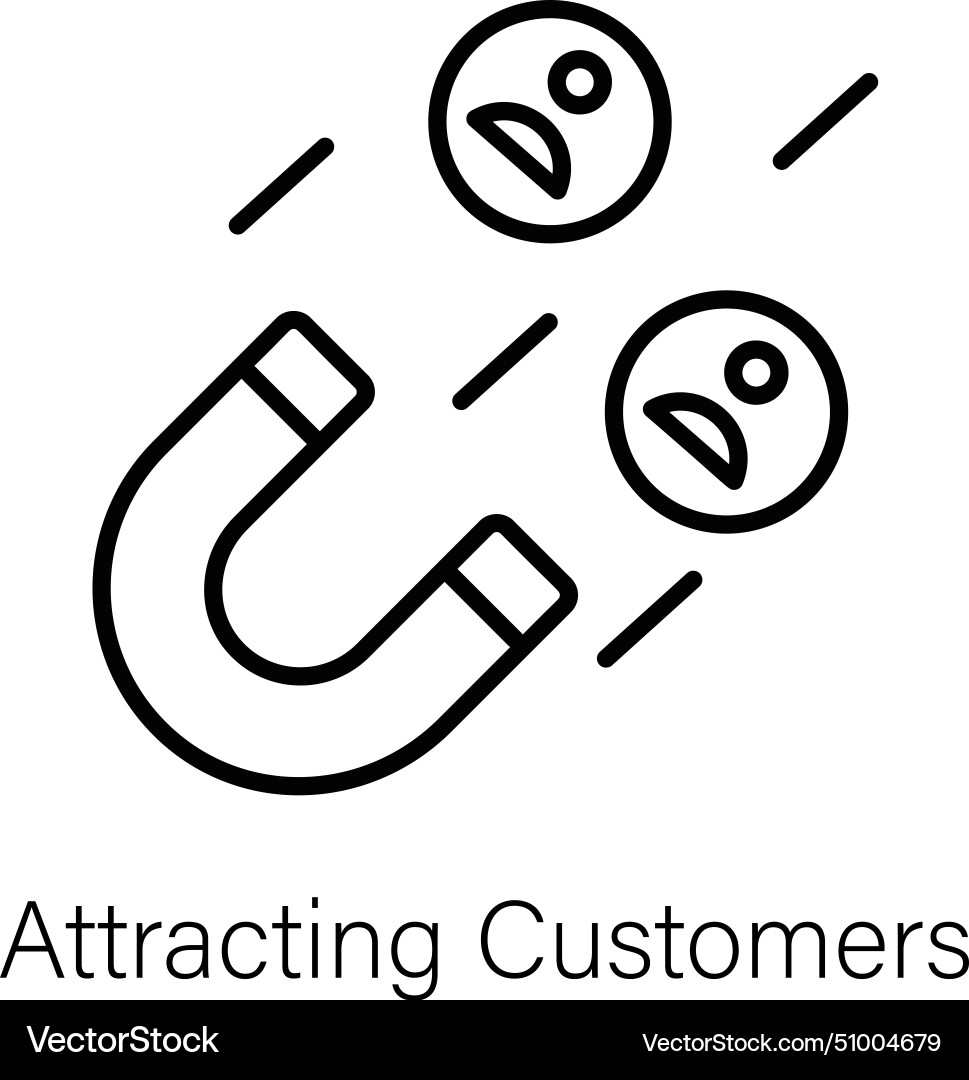 Attracting customers Royalty Free Vector Image