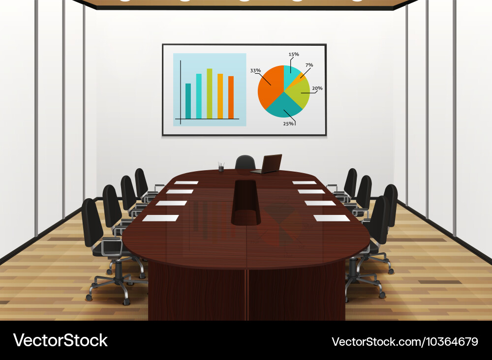 Conference room light interior Royalty Free Vector Image