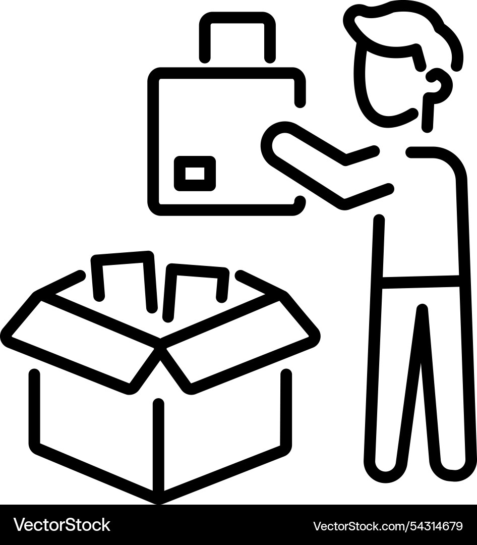 Decluttering Royalty Free Vector Image - VectorStock