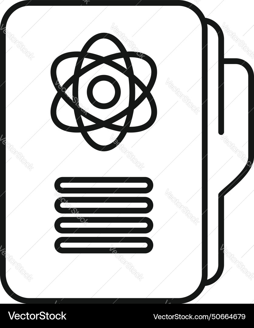Folder chemical research icon outline Royalty Free Vector