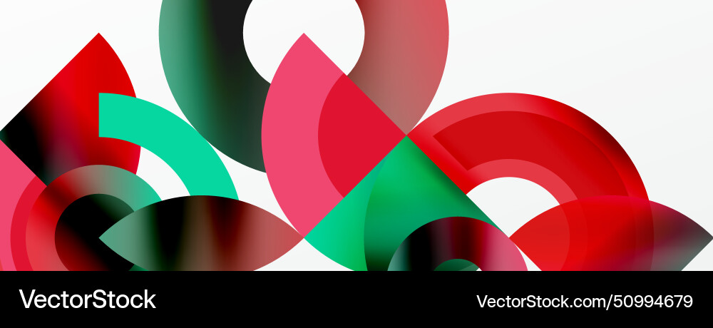 Geometric pattern with red green and black Vector Image