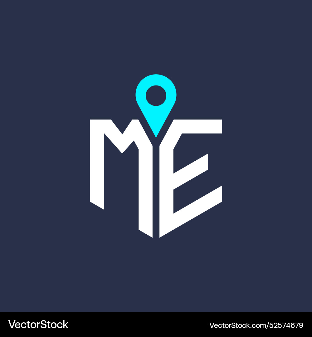 Me location logo design for recruitment Royalty Free Vector