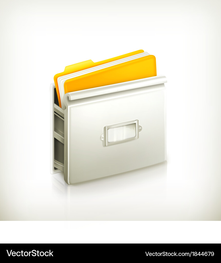 Open card catalog icon Royalty Free Vector Image
