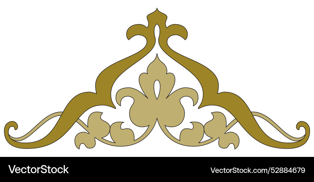 Vintage floral calligraphic vignette Royalty Free Vector