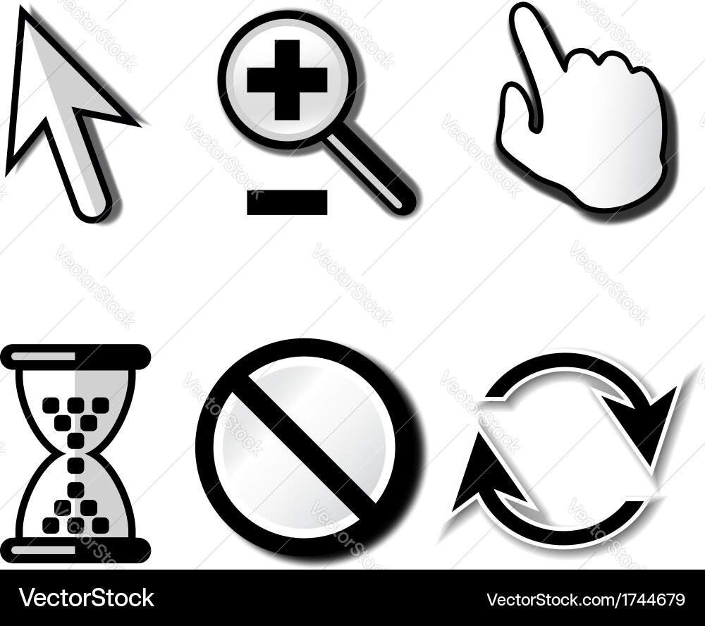 Web cursors icons Royalty Free Vector Image - VectorStock