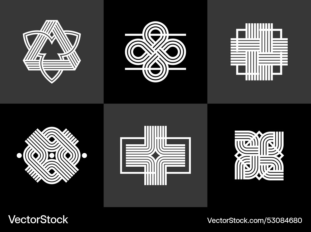 Graphic design elements for logo creation Vector Image