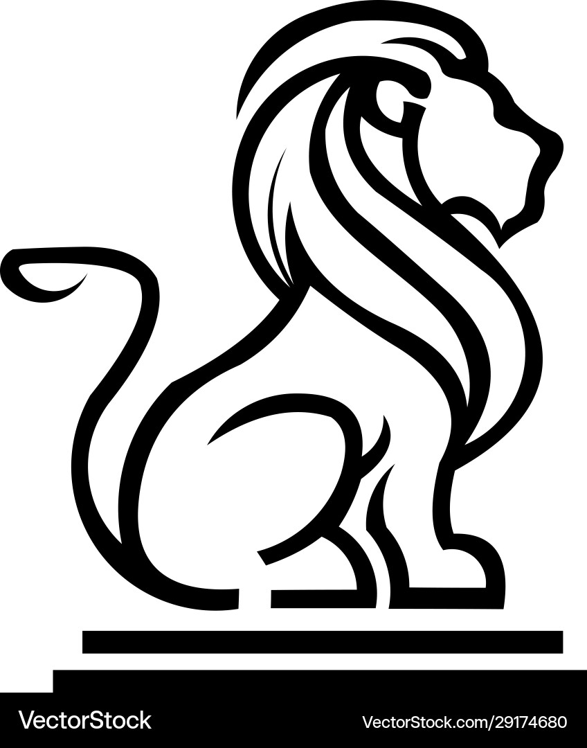 Heraldic lion Royalty Free Vector Image - VectorStock