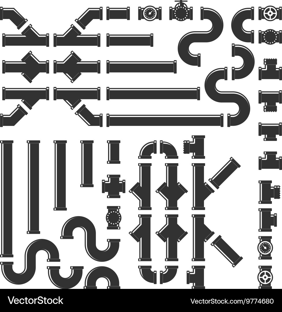 Pipe fittings icon Royalty Free Vector Image - VectorStock